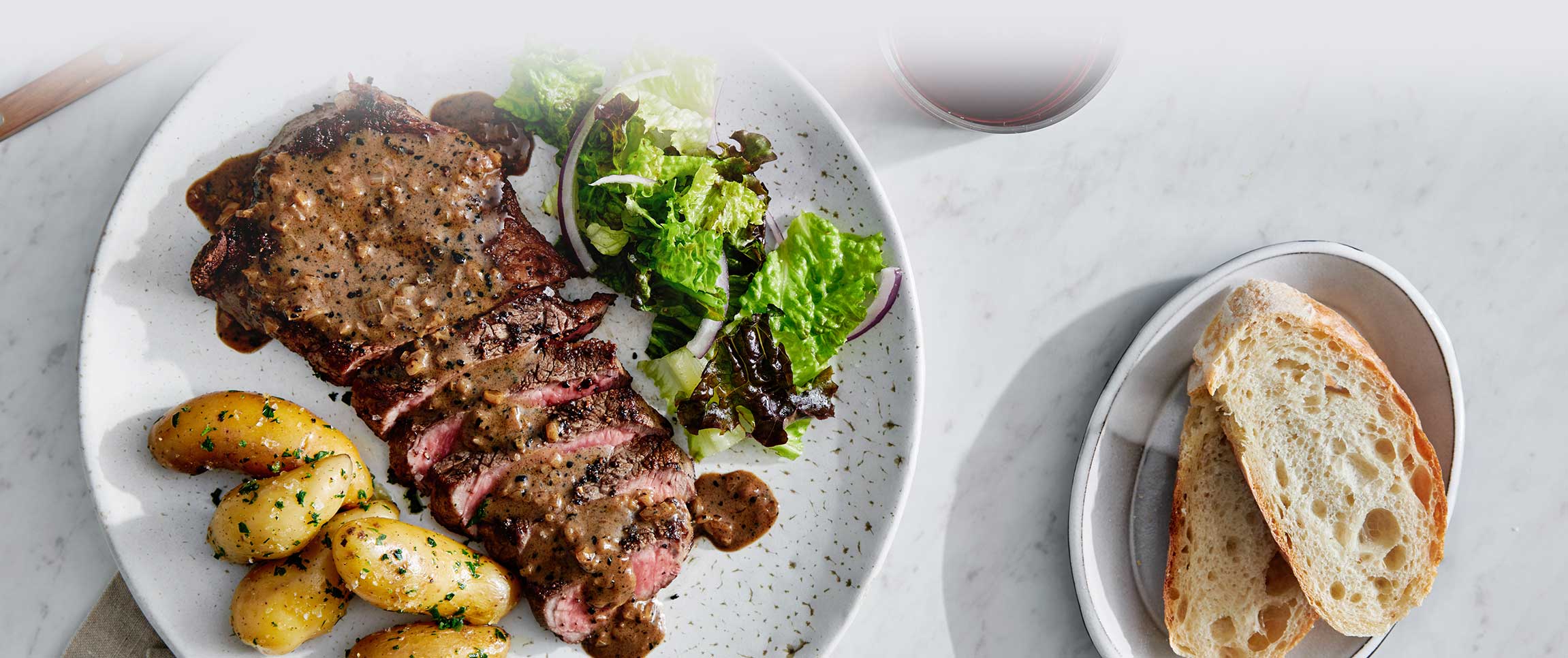 Braveheart® Steak Au Poivre with Cognac Mustard Sauce