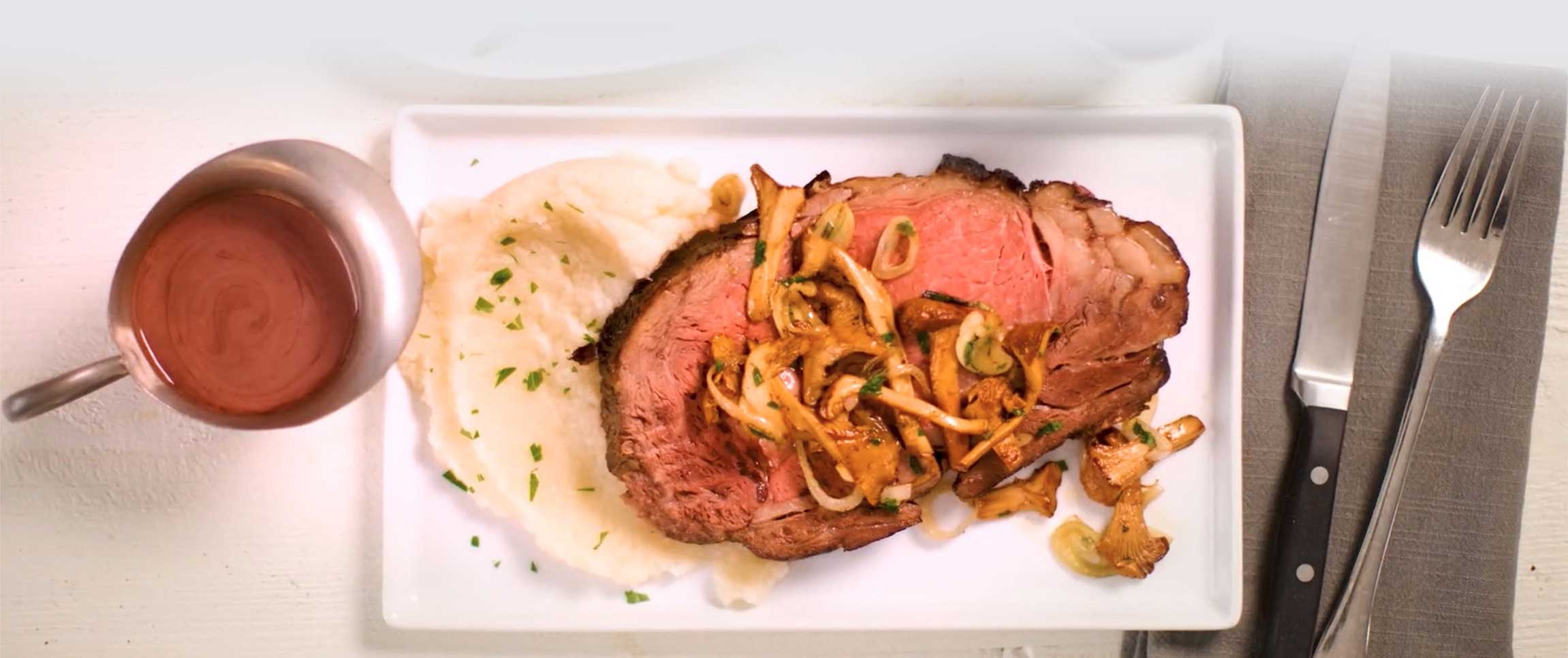 Prime Rib in Beurre Rouge Sauce